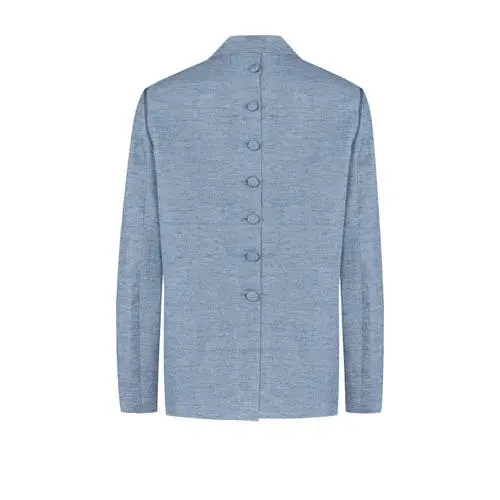 PCFG Free Heaven Linen Oversized Blazer - Blue