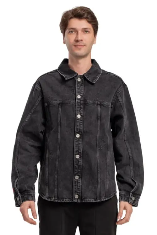 PCFG Pure Cotton Distressed Denim Jacket