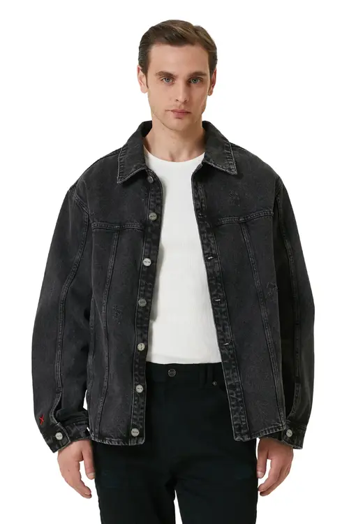 PCFG Pure Cotton Distressed Denim Jacket