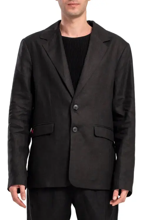 PCFG Pure Linen Free Heaven Linen Suit Blazer - Black