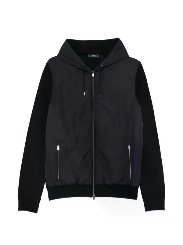 Herno Hooded Zip Jacket - Black