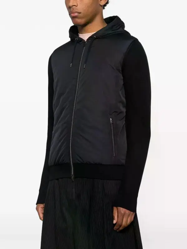 Herno Hooded Zip Jacket - Black
