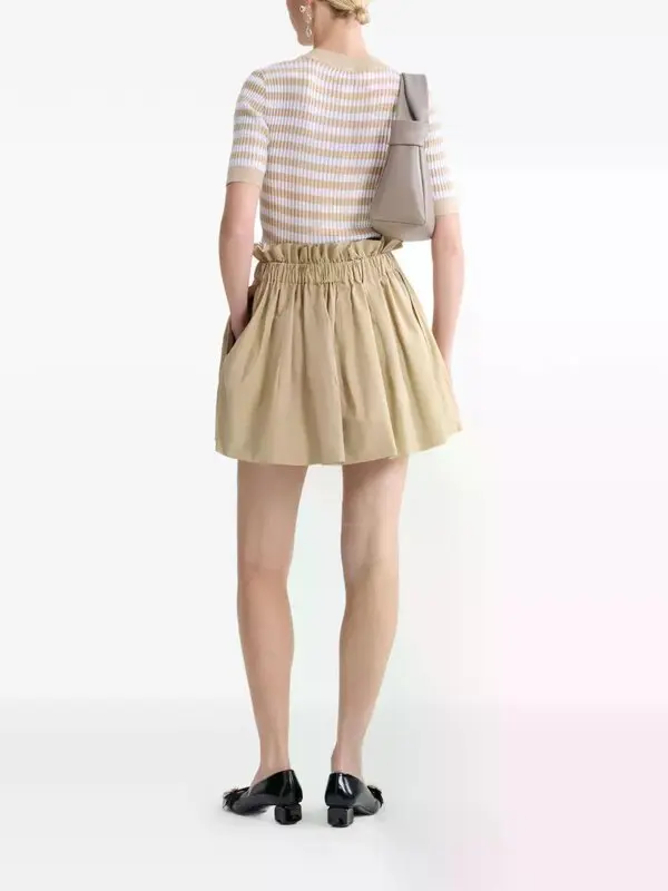 PATOU Ribbon Bloomer Mini A-line Skirt - Neutrals
