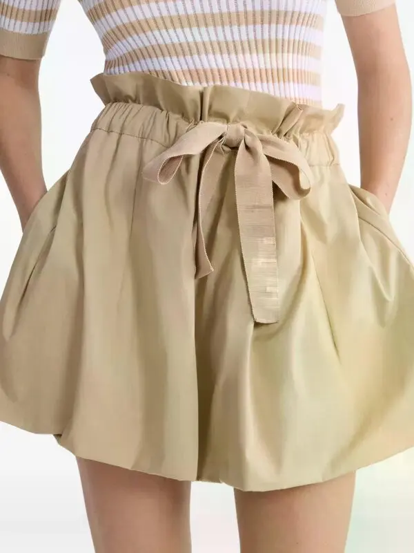 PATOU Ribbon Bloomer Mini A-line Skirt - Neutrals