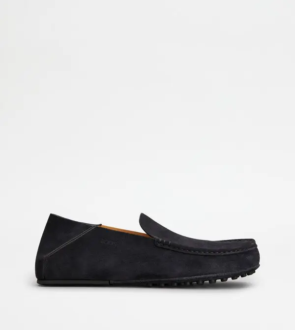 TOD'S Suede Slipper Loafers - Blue