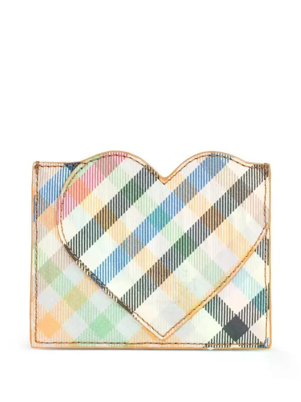 VIVIENNE WESTWOOD Heart-shape Checked Wallet