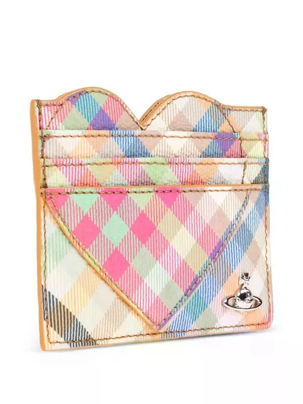VIVIENNE WESTWOOD Heart-shape Checked Wallet