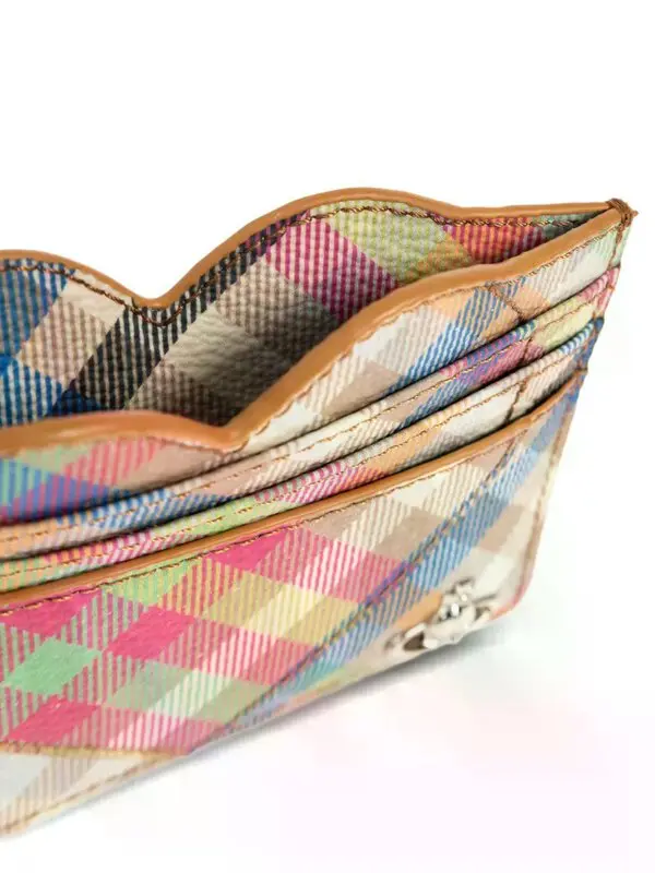 VIVIENNE WESTWOOD Heart-shape Checked Wallet