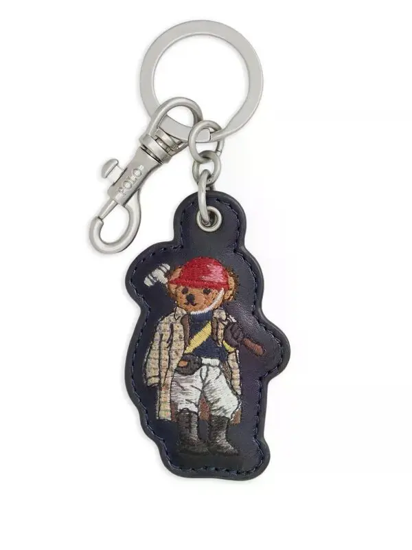 Polo Ralph Lauren Polo Bear Leather Key Fob - Blue