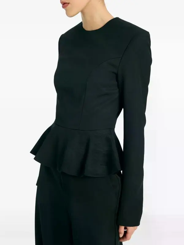 ROTATE BY BIRGER CHRISTENSEN Long-sleeve Peplum Blouse
