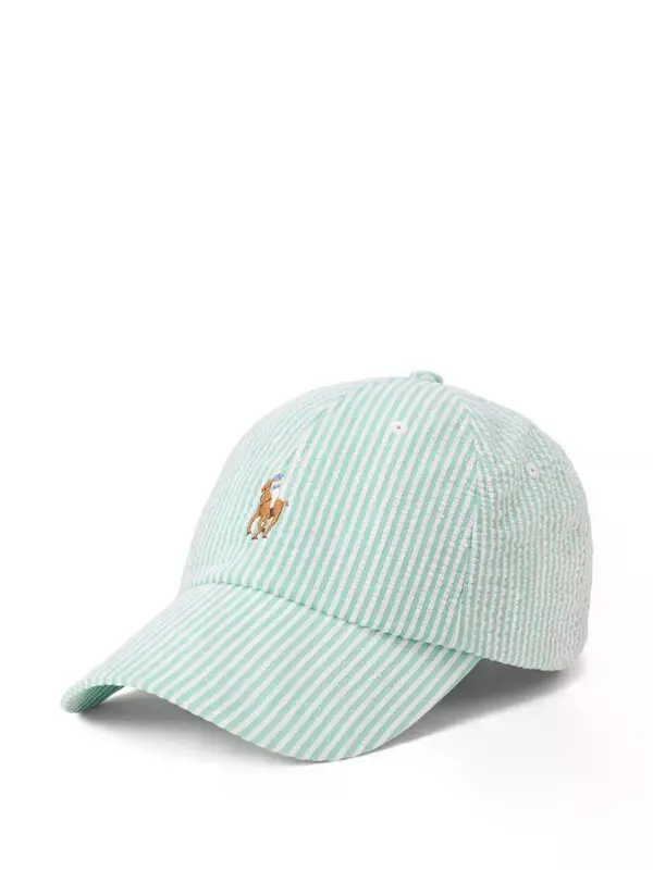 Polo Ralph Lauren Striped Seersucker Ball Cap - Green