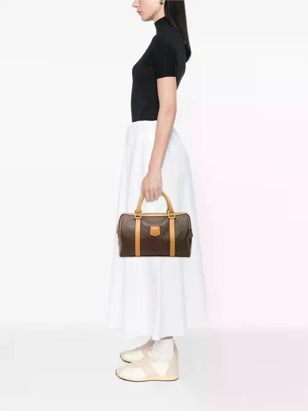 Celine Macadam Coated Canvas Boston Bag