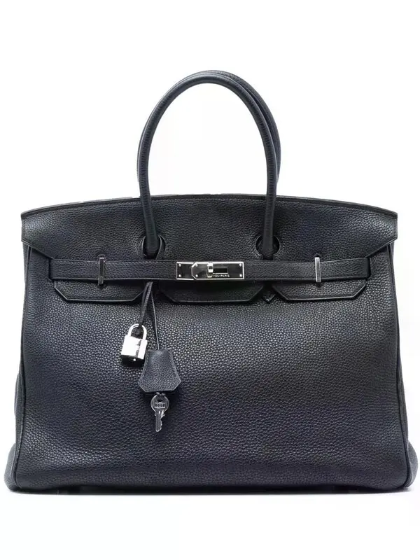 Hermès 2008 Togo Birkin Retourne 35 Handbag - Black