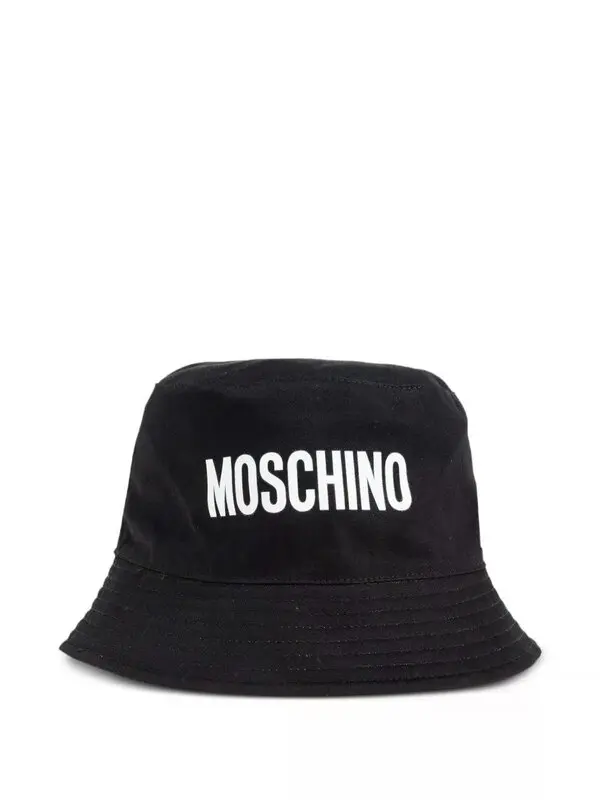 Moschino Logo-detail Reversible Bucket Hat - Neutrals