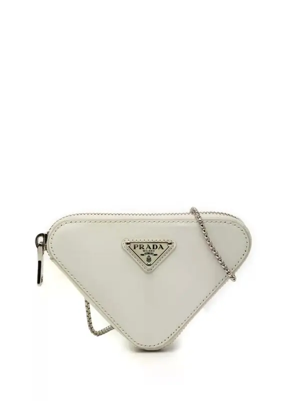 Prada 2013-2025 Mini Brushed Leather Triangle Pouch