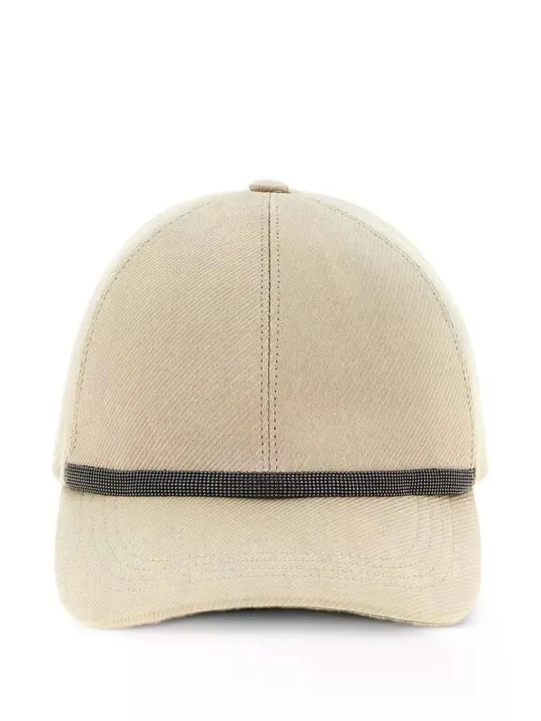 Brunello Cucinelli Embellished Baseball Cap - Neutrals