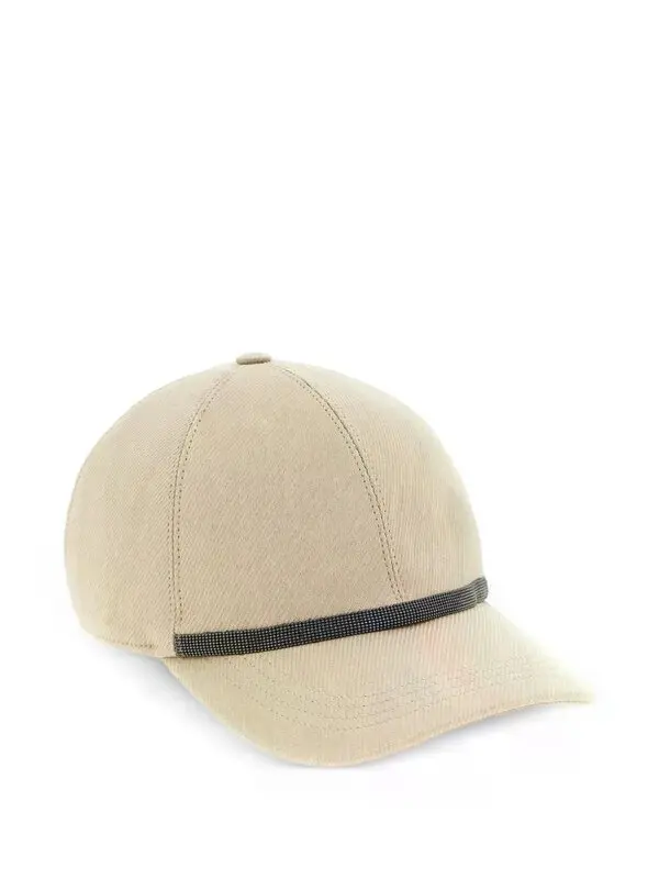 Brunello Cucinelli Embellished Baseball Cap - Neutrals