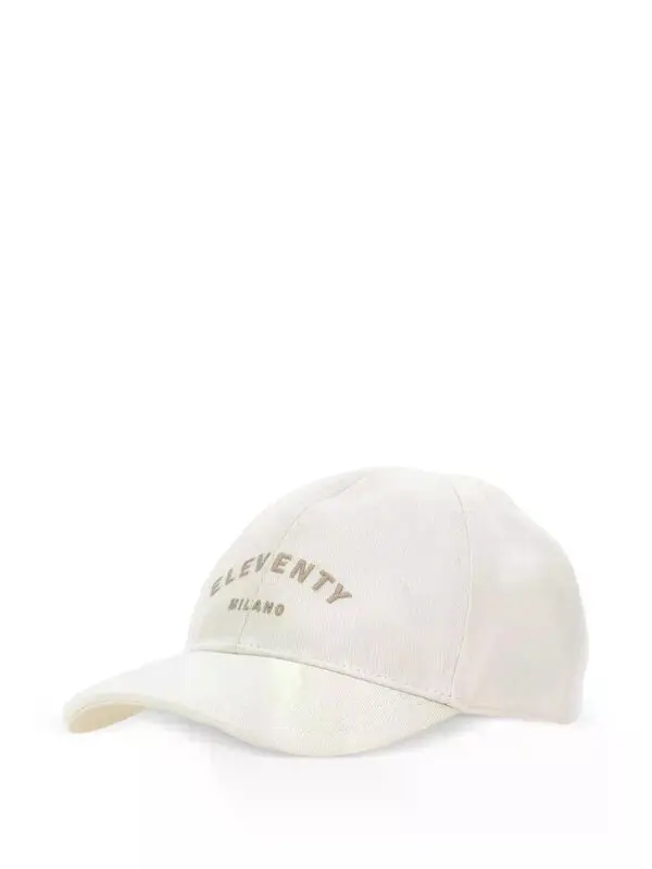 Eleventy Logo-print Cap - Neutrals