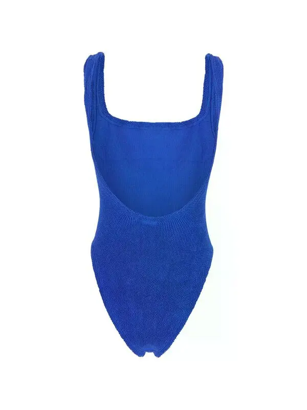 Hunza G Square Neck One-piece Swimsuit - Blue