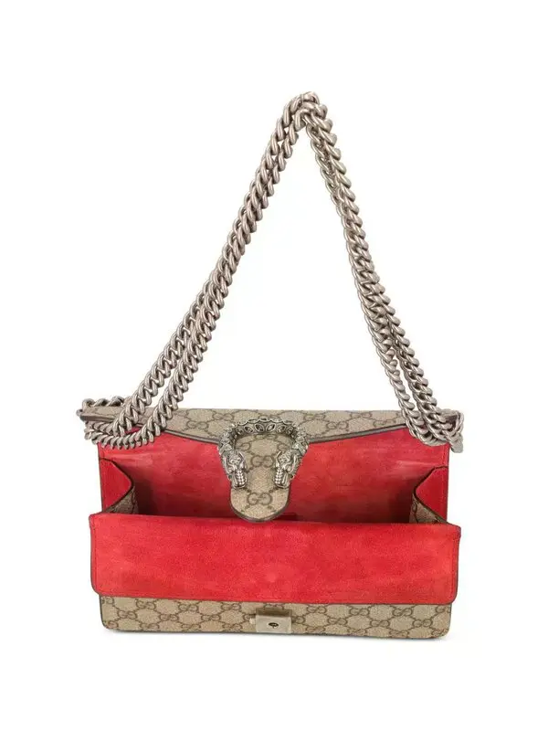 Gucci Dyonisus Crystal-embellished Shoulder Bag - Neutrals
