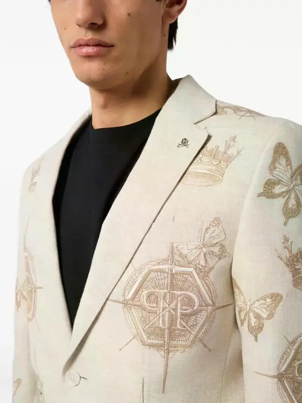 Philipp Plein Single-breasted Buttoned Blazer