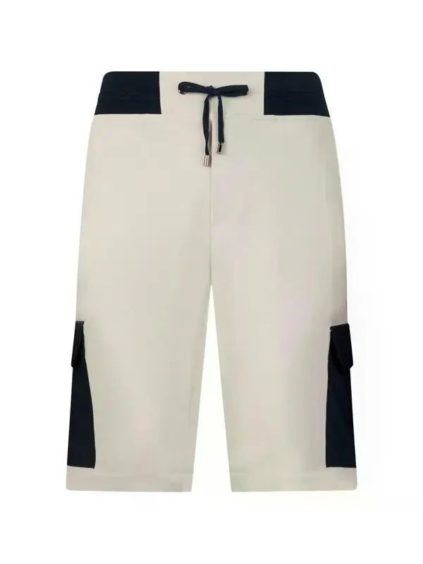 MOORER Cargo-pocket Drawstring Shorts - White