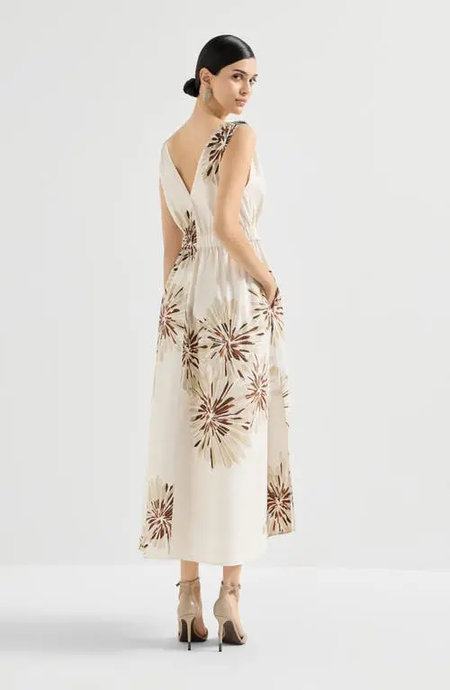 Brunello Cucinelli Printed Poplin Dress