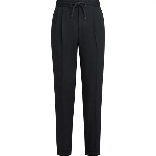 Brunello Cucinelli Trousers With Drawstring And Pleats - Anthracite
