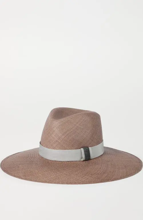 Brunello Cucinelli Straw Fedora - Brown