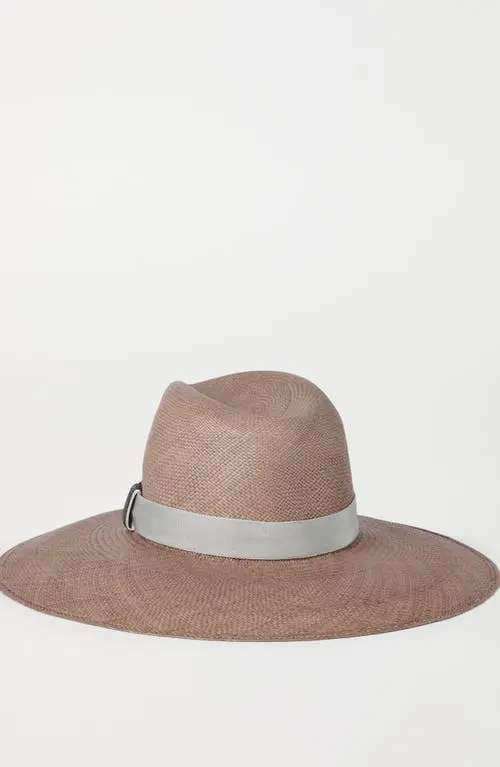 Brunello Cucinelli Straw Fedora - Brown
