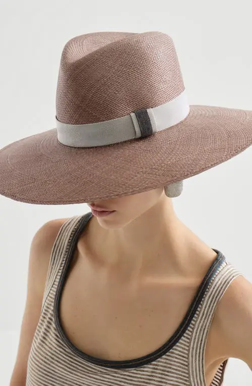 Brunello Cucinelli Straw Fedora - Brown
