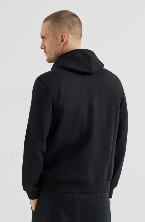 Brunello Cucinelli Hooded Zip-up Sweatshirt - Black