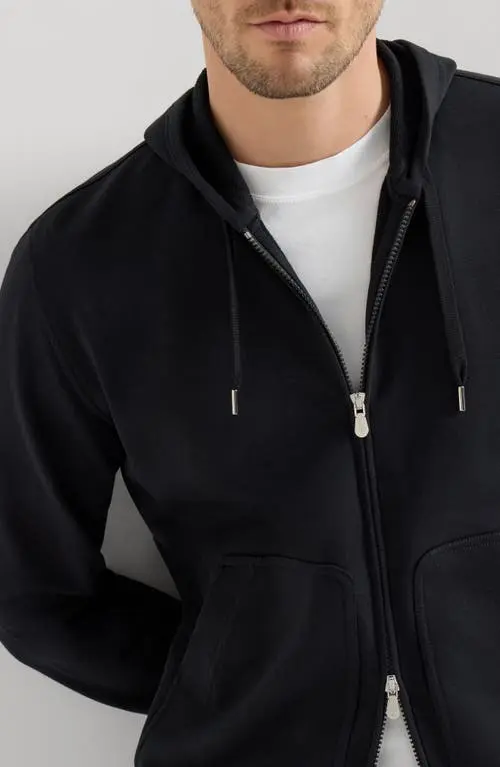 Brunello Cucinelli Hooded Zip-up Sweatshirt - Black