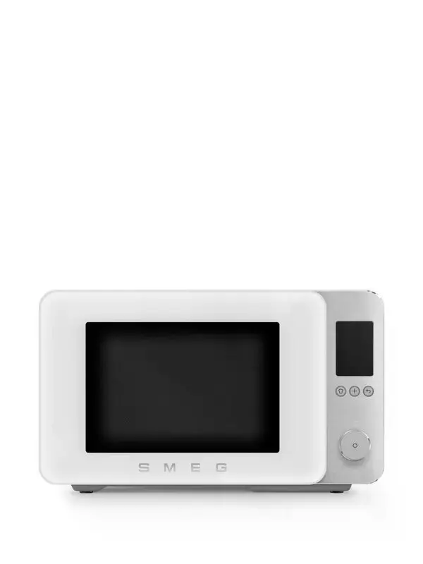 SMEG Logo-print Microwave - White