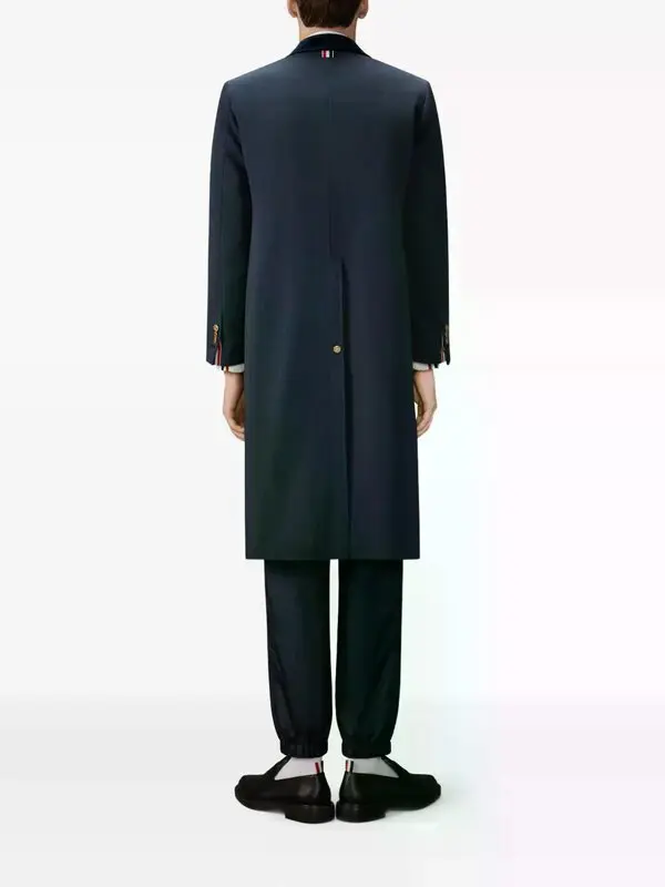 Thom Browne Tailored Velvet-collar Coat