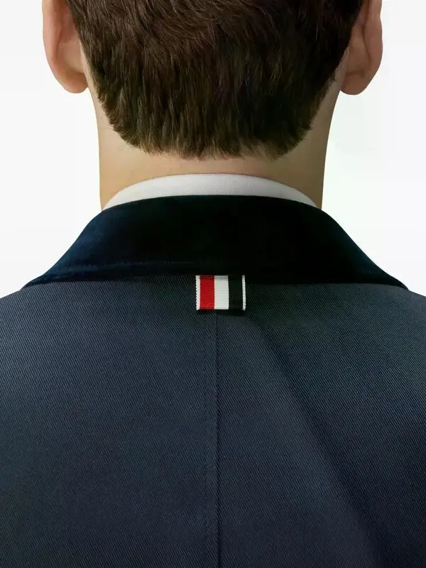 Thom Browne Tailored Velvet-collar Coat
