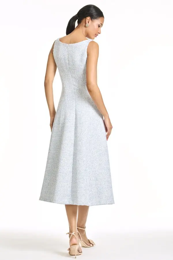 Sachin & Babi Sabrina Sleeveless Tweed Midi Dress