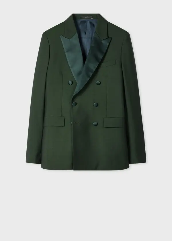 Paul Smith Dark Wool-mohair Double-breasted Evening Blazer