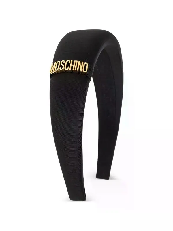 Moschino Logo-plaque Headband - Black