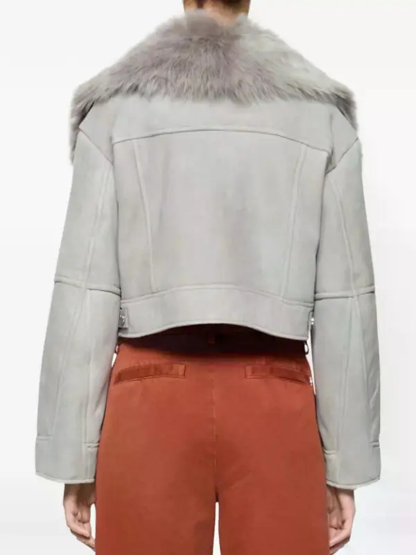 DONDUP Leather Cropped Jacket