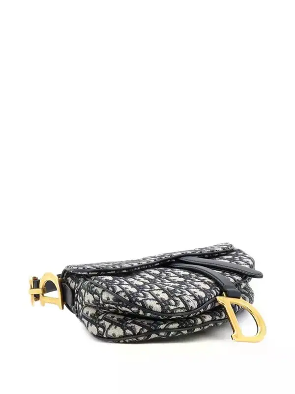 Dior Saddle Handbag Oblique Canvas Medium Shoulder Bag