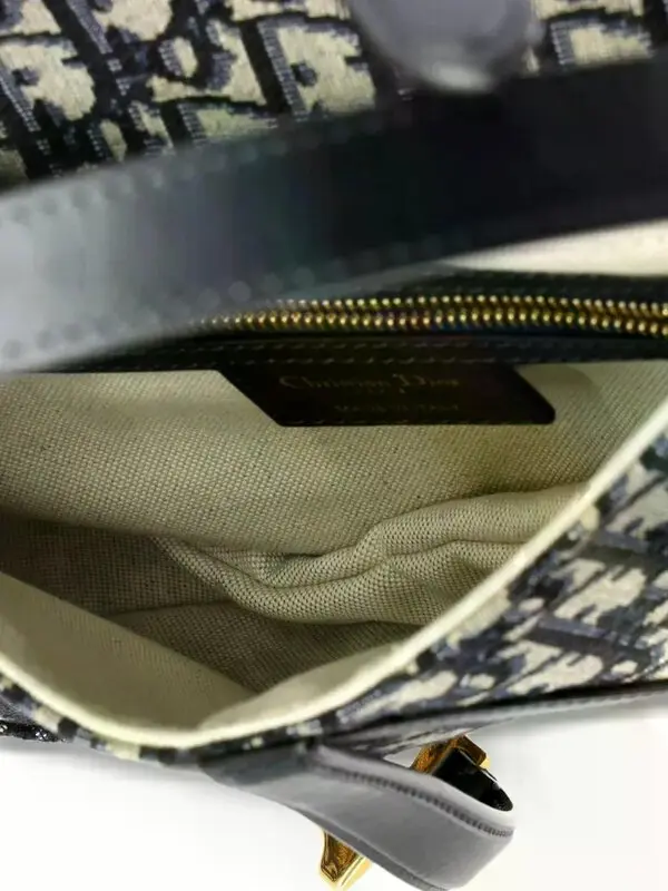 Dior Saddle Handbag Oblique Canvas Medium Shoulder Bag