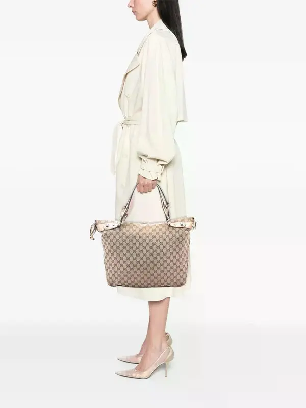 Gucci 2016-2026 Large Gg Canvas Icon Bit Satchel - Brown