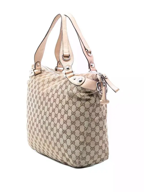 Gucci 2016-2026 Large Gg Canvas Icon Bit Satchel - Brown