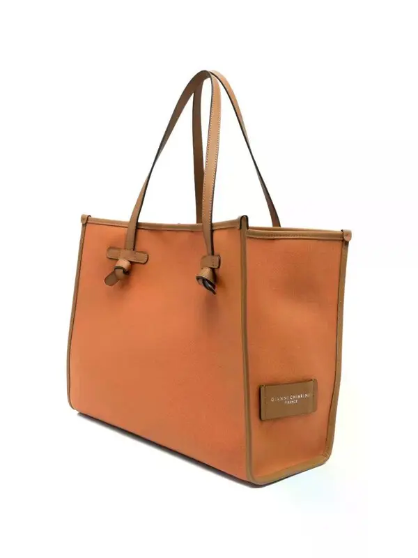 GIANNI CHIARINI Marcella Tote Bag With Tie Detail - Orange