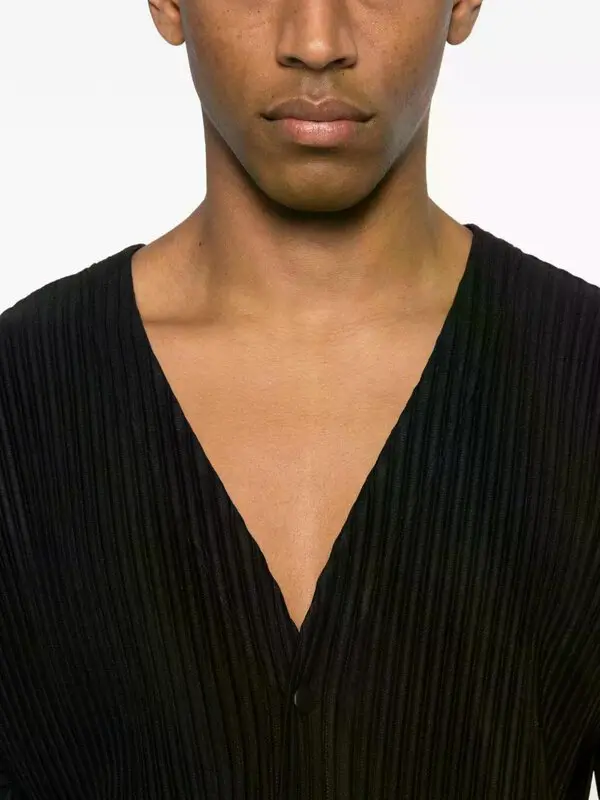 Issey Miyake Buttoned Pleated T-shirt