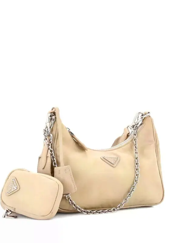 Prada Re-edition 2005 Tessuto Shoulder Bag - Neutrals