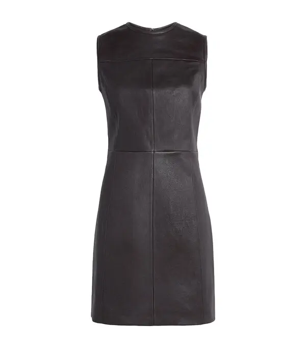 Theory Lambskin Panelled Mini Dress