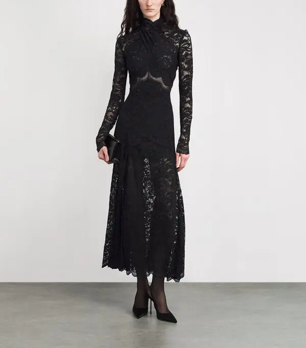 Rabanne Lace Maxi Dress - Black