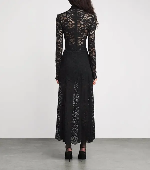 Rabanne Lace Maxi Dress - Black